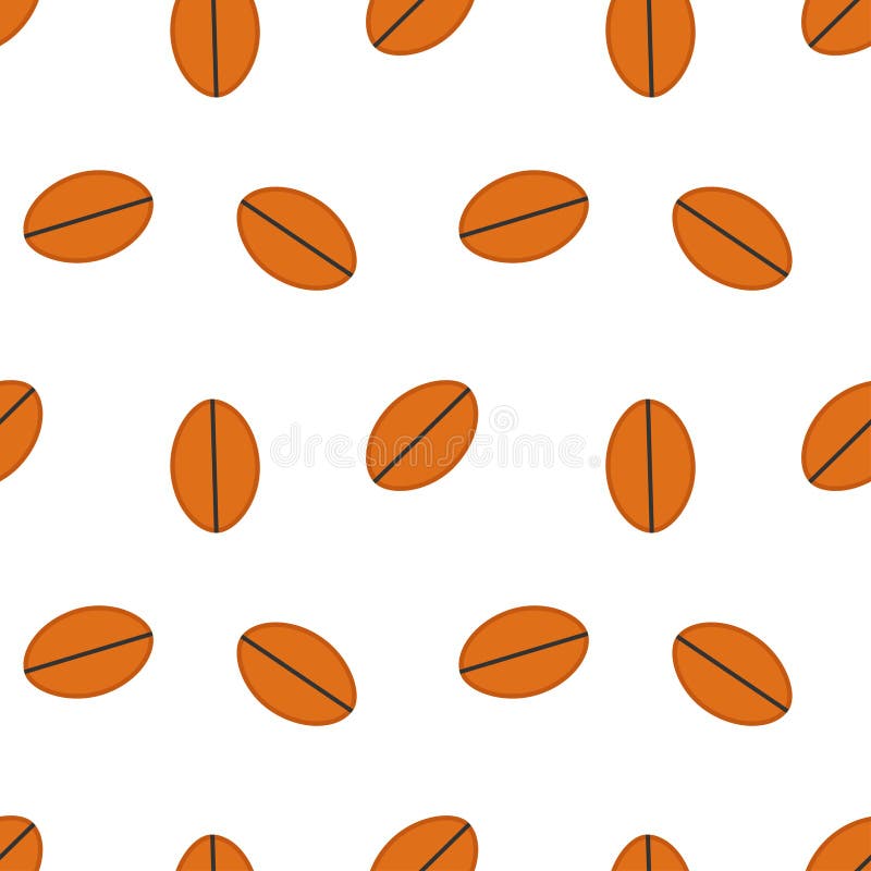 Colorful Coffee Bean Pattern on a White Background Stock Vector ...