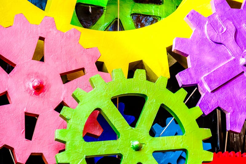 Colorful Cog Texture Gears Closeup Wheels Stock Image - Image of ...