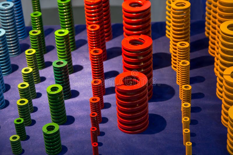 Colorful coil spring stock image. Image of coil, suspension - 95260069