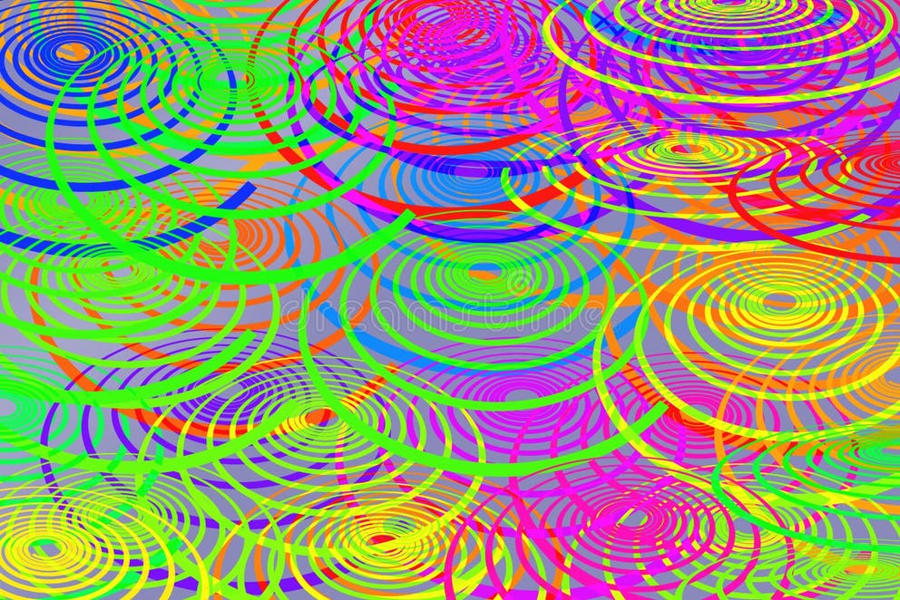 Colorful coils on floor stock illustration. Illustration of designn ...