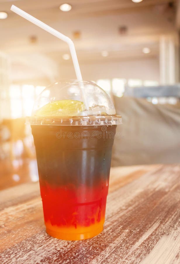 Colorful Cold Drink in Summer Stock Photo - Image of cappuccino, fresh ...