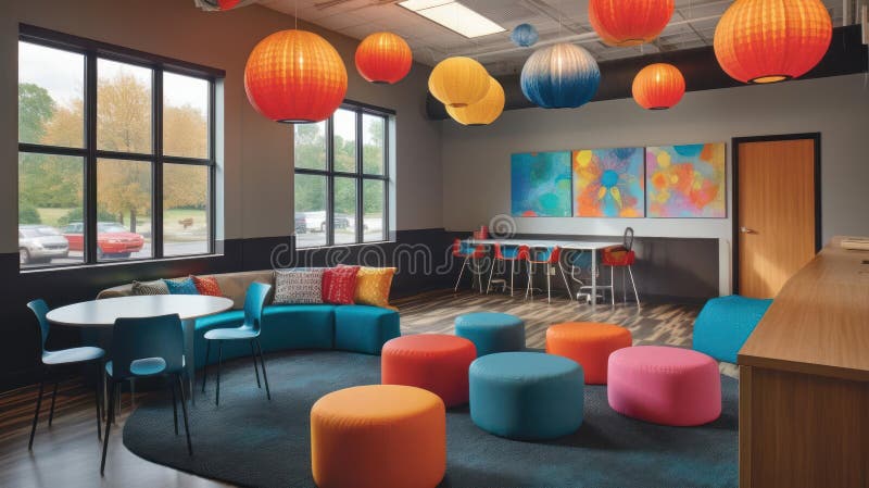 A Colorful Collaboration Space Designed To Inspire Creativity and ...