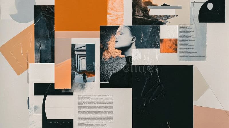 Collage Showcasing Artistic Expression through Text and Visuals in a ...