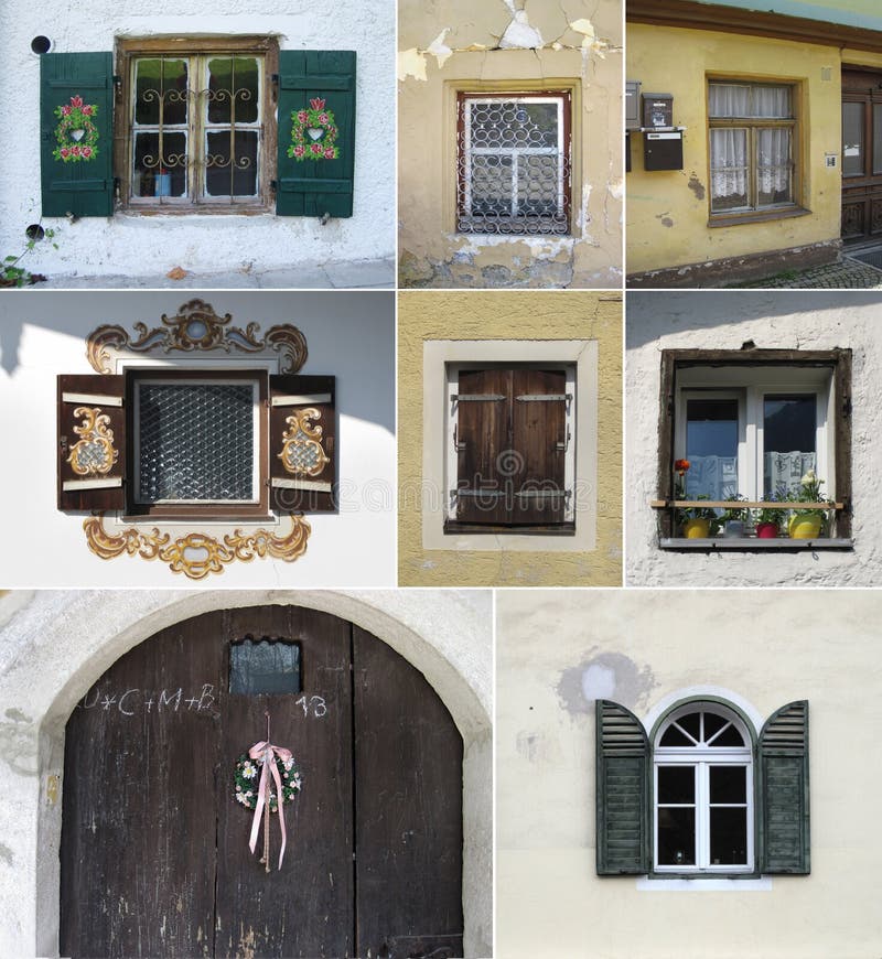 Colorful Collage Made of Windows Stock Photo - Image of diversity ...