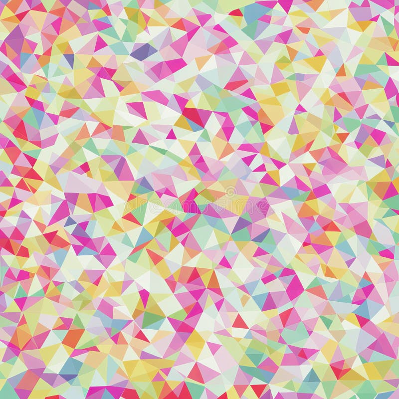 Colorful Collage Triangles Geometric Background. Red, Pink, Yellow and ...
