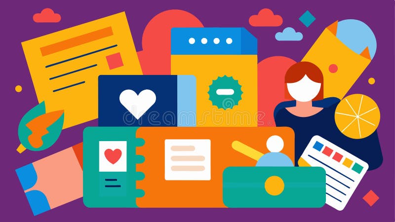 A Colorful Collage of Various Objects Such As Ticket Stubs Photos and ...