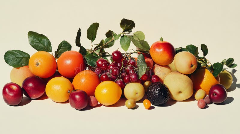 A Colorful Collection of Fresh Ripe Fruits Stock Illustration ...