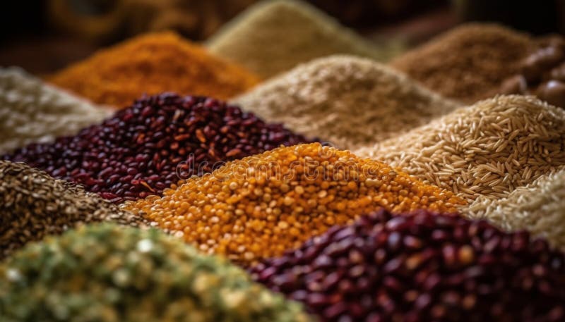 A Colorful Collection of Organic Spices in a Spice Store Generated by ...