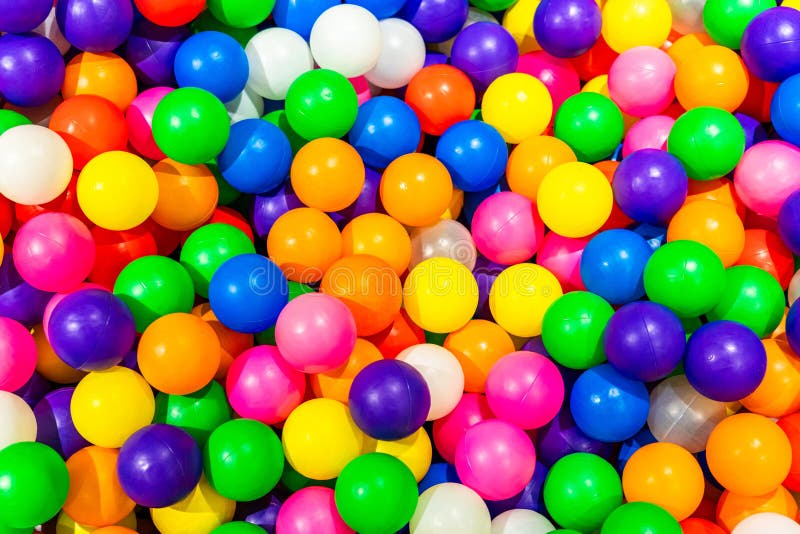 A Colorful Collection of Plastic Balls Creating a Fun-filled Ball Pit ...
