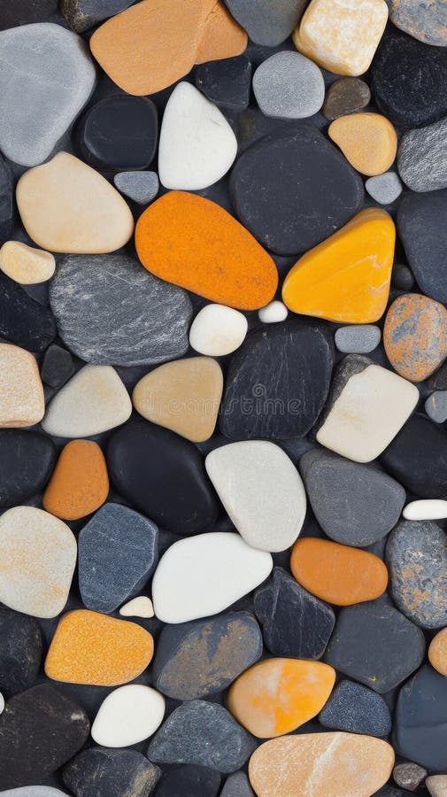 Colorful Collection of Polished Stones and Crystals Arranged on a Flat ...