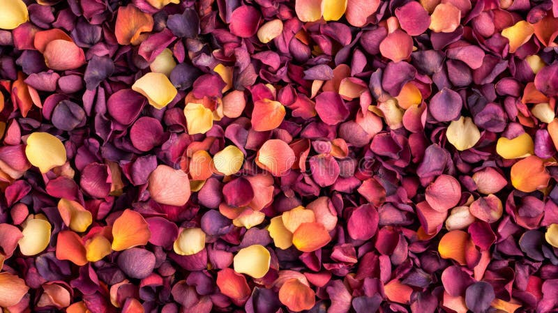 A Colorful Collection of Scattered Rose Petals Stock Illustration ...