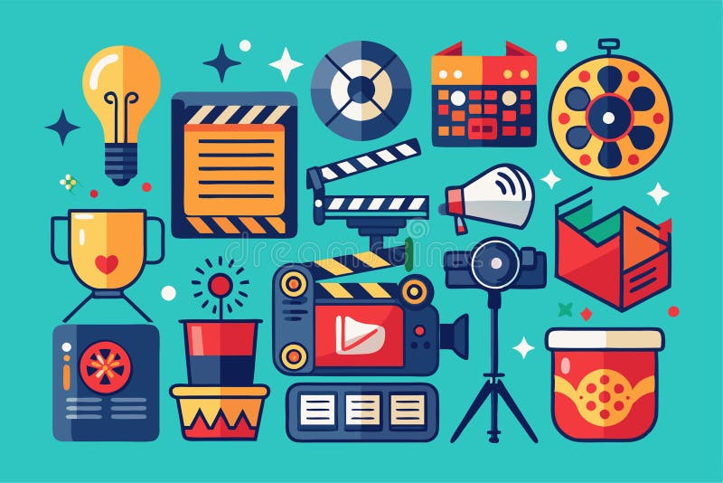 Filmmaking Tools Stock Illustrations – 1,073 Filmmaking Tools Stock ...