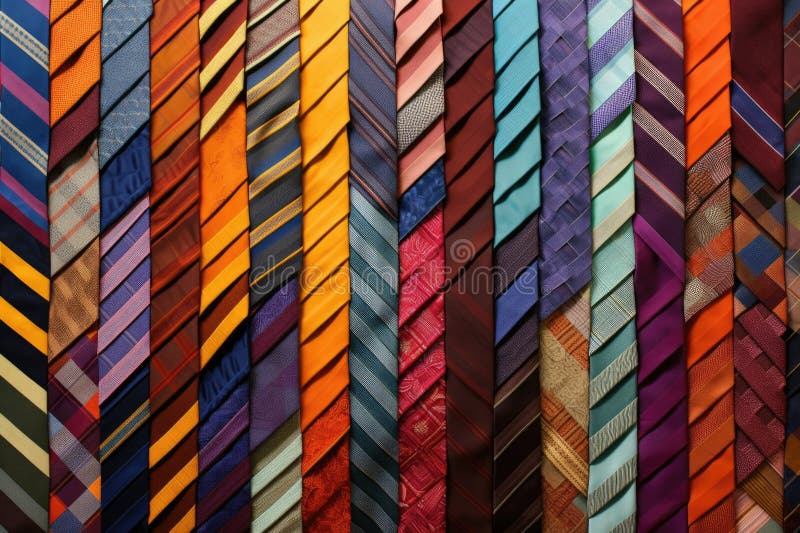 Colorful Collection of Ties Arranged Neatly Stock Illustration ...