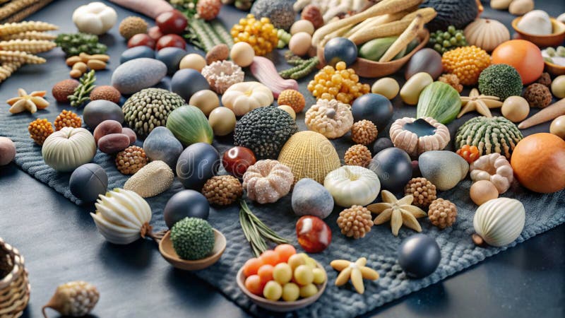 A Colorful Collection of Various Seeds, Pods, and Other Natural ...
