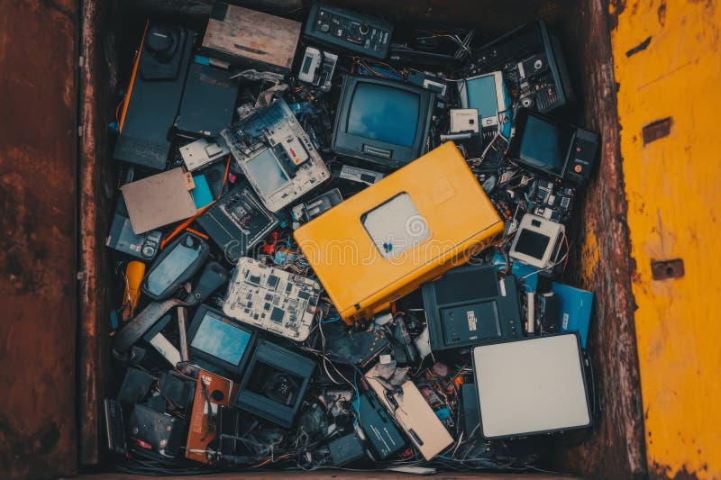 A Colorful Collection of Vintage Electronic Devices Rests in a Bright ...