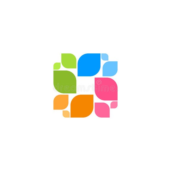 Abstract Colorful Square Logo. Stock Illustration - Illustration of ...