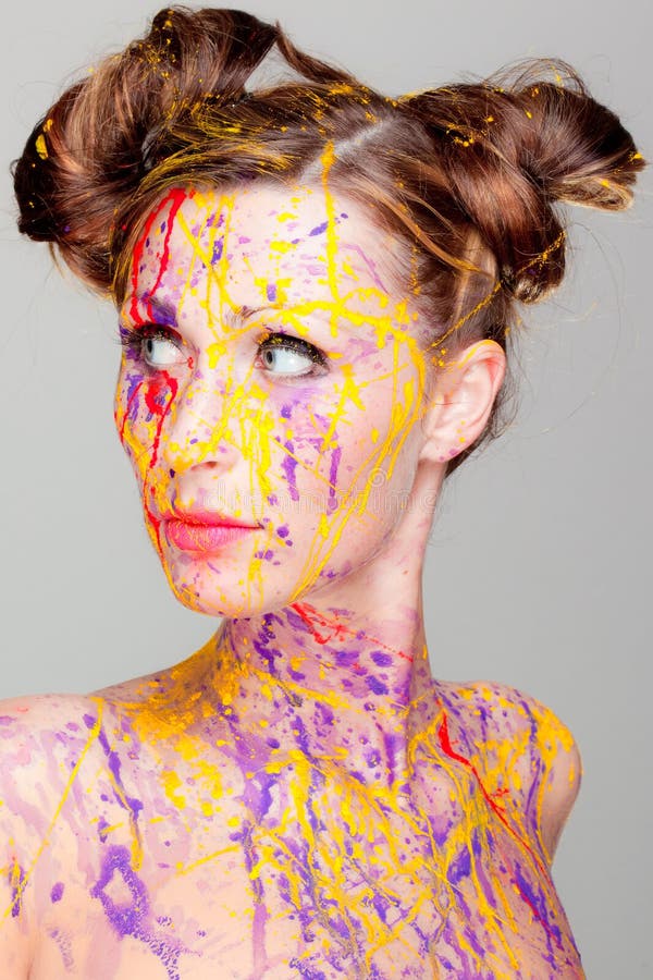 Colorful color hair models stock photo. Image of colours - 13710382