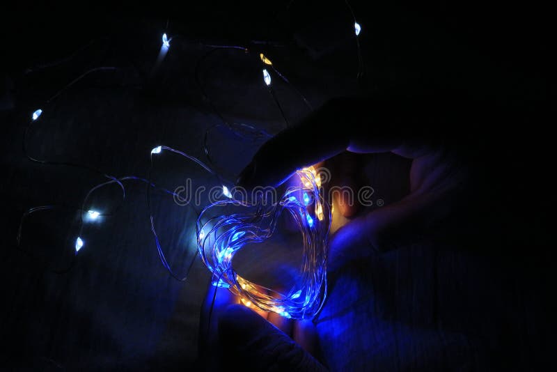 Colorful Color Lighting Night Blue White Gold Background Shadow Stock ...