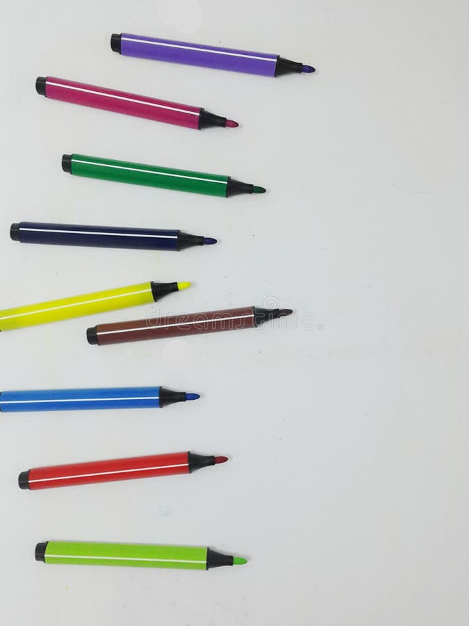 Colorful Color Pen. Background and Wallpaper Stock Photo - Image of ...