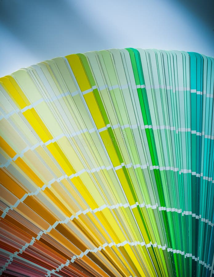 Colorful Color Sampler on White Background Stock Photo - Image of ...