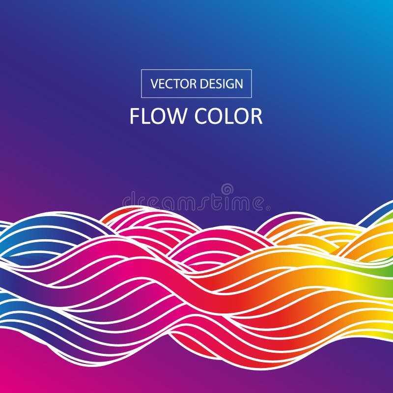 Colorful Color Wave. Liquid Waves. Modern Design Element. Eps 10 Stock ...