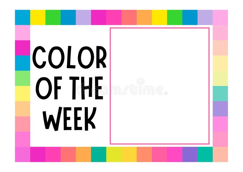 Colorful Color of the Week Circle Time Chart Flashcards - 2 Stock ...