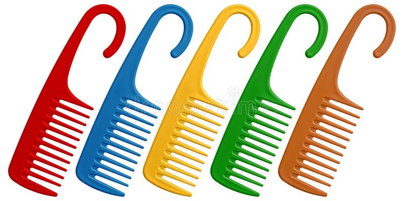 Set of colorful combs stock image. Image of elegance - 29763117