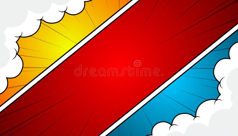 Colorful Comic Abstract Scene Page Background. Vector Illustration ...