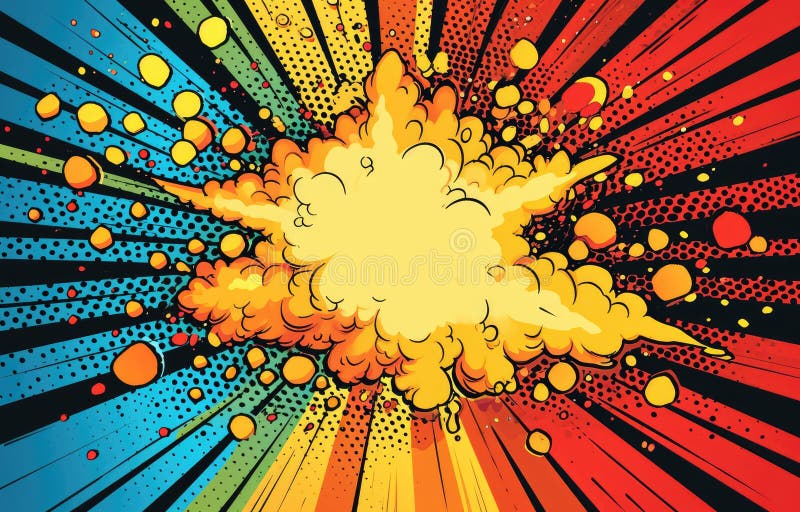 Colorful Comic Blast stock illustration. Illustration of texture ...
