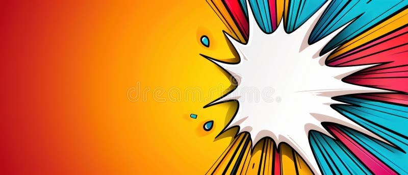 Colorful Comic Book Explosion Background with Yellow and Blue ...