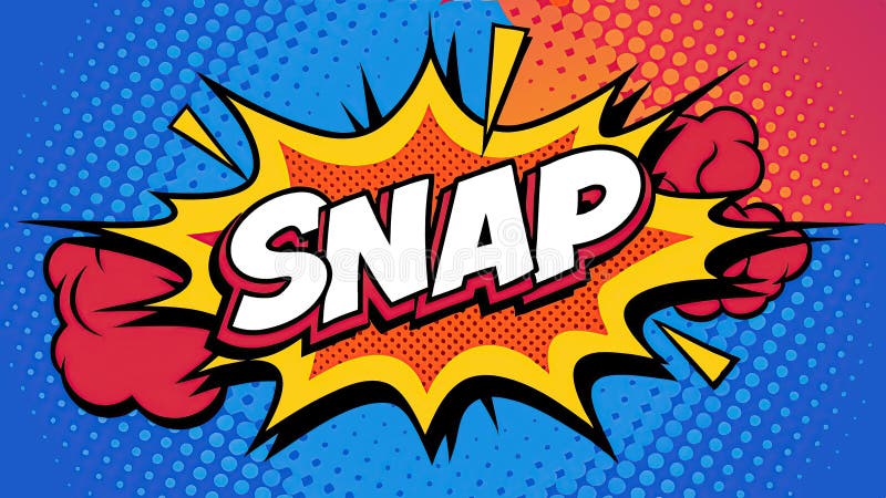 Colorful Comic Book Explosion with Bold SNAP Text Stock Illustration ...