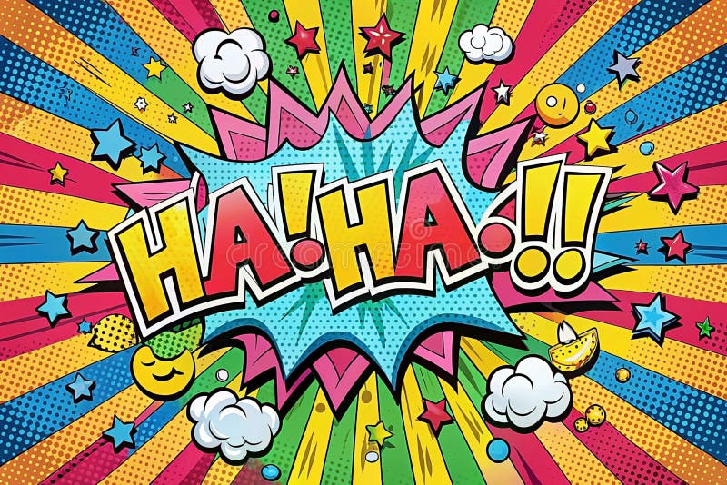 Colorful Comic Book Haha Explosion Background Stock Illustration ...