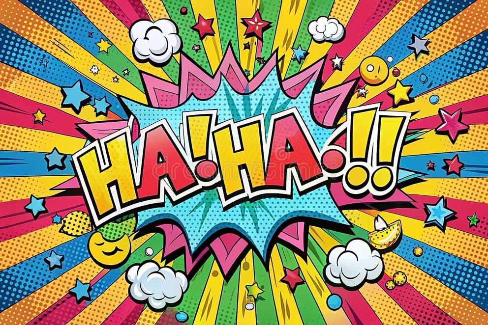 Colorful Comic Book Haha Explosion Background Stock Illustration ...