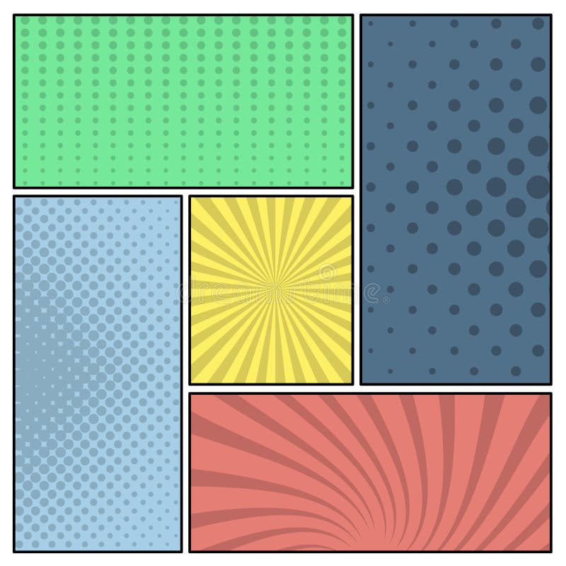 Colorful Comic Book Page Background Stock Vector - Illustration of ...