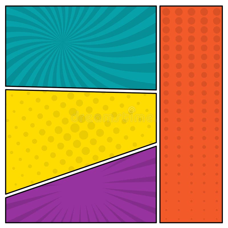 Colorful Comic Book Page Background Stock Vector - Illustration of ...