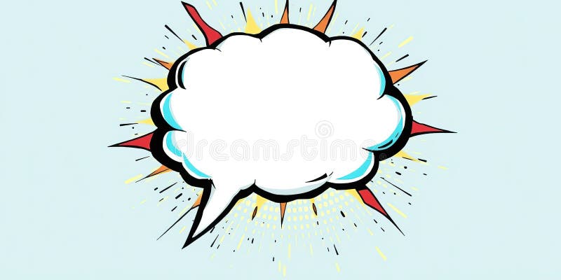 Colorful Comic Book Speech Bubble Explosion Background Design Vibrant ...
