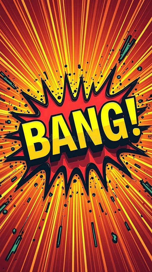 Colorful Comic Book Style Explosion Background with Bang Text Stock ...
