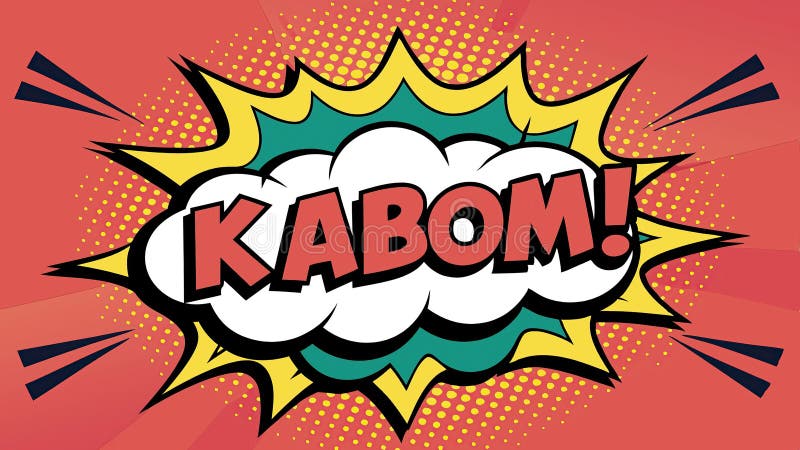 Colorful Comic Book Style Kaboom Explosion Text Illustration Stock ...