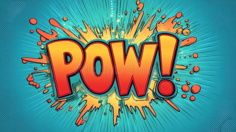 Colorful Comic Book-style Speech Bubble for a POW Effect, Perfect for ...