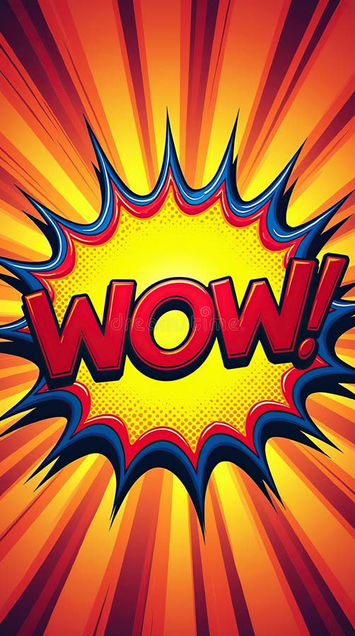 Colorful Comic Book Style Wow Explosion Background Illustration Stock Illustration ...