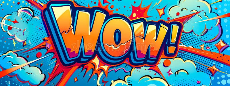 Colorful Comic Book Wow Explosion Stock Image - Image of cartoon, book ...