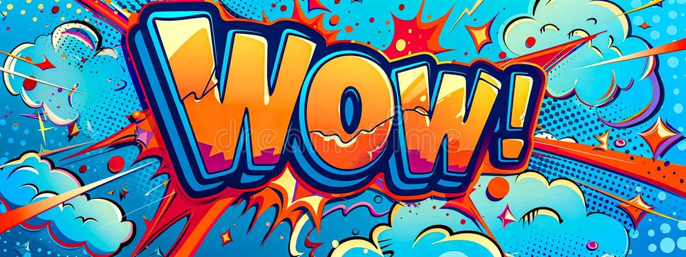 Colorful Comic Book Wow Explosion Stock Image - Image of cartoon, book ...