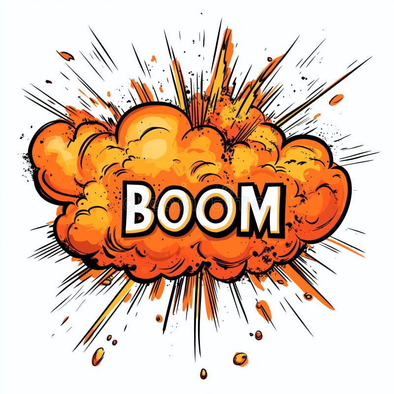 Colorful Comic Bubble Style with the Word BOOM. Stock Illustration ...