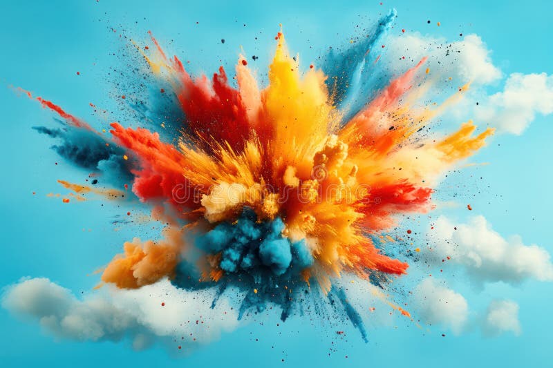 Colorful Comic Burst Background - Explosive and Dynamic Design Stock ...