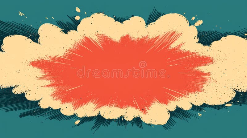 Colorful Comic Burst with Sharp Edges and Star Design Elements in ...