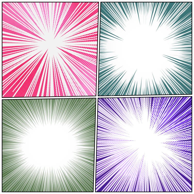 Colorful Comic Explosive Backgrounds Composition Stock Vector ...