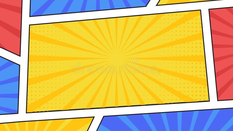 Colorful Comic Panel Background Abstract Vector Stock Vector ...