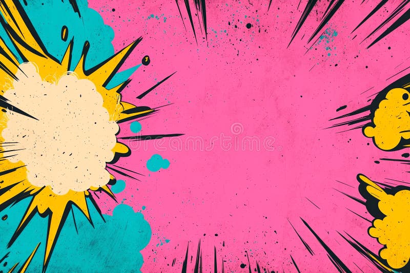 Colorful Comic Style Burst Background Design Stock Illustration ...
