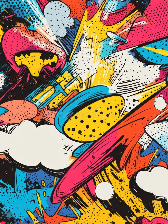 Colorful Comic Speech Bubbles Explosions Stock Photos - Free & Royalty ...