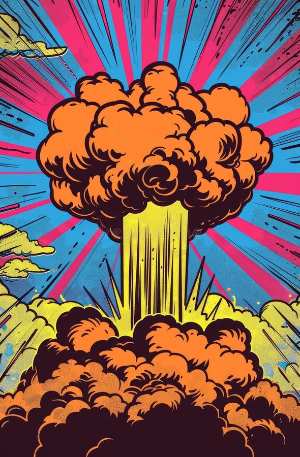 Colorful Comic Style Explosion Illustration Stock Illustration ...